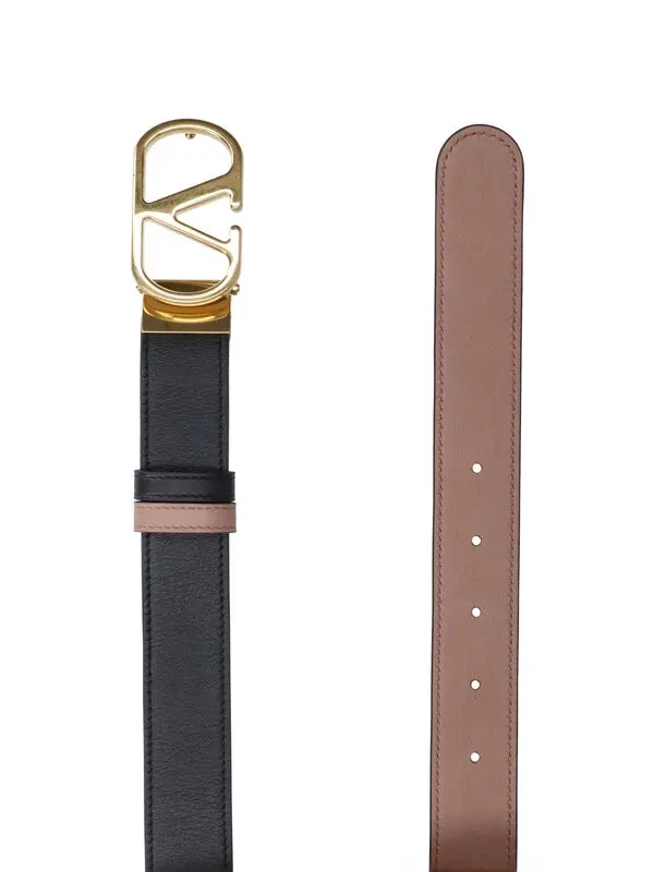 Valentino Garavani Vlogo Signature Reversible Belt - Black