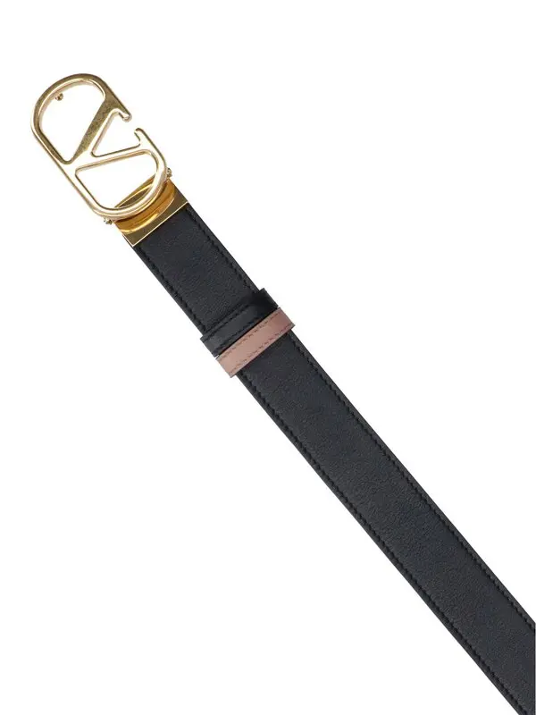 Valentino Garavani Vlogo Signature Reversible Belt - Black
