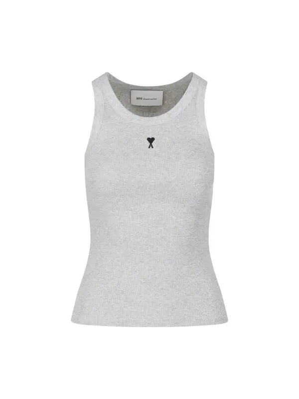 AMI Paris Tank Top " De Caur - Gray
