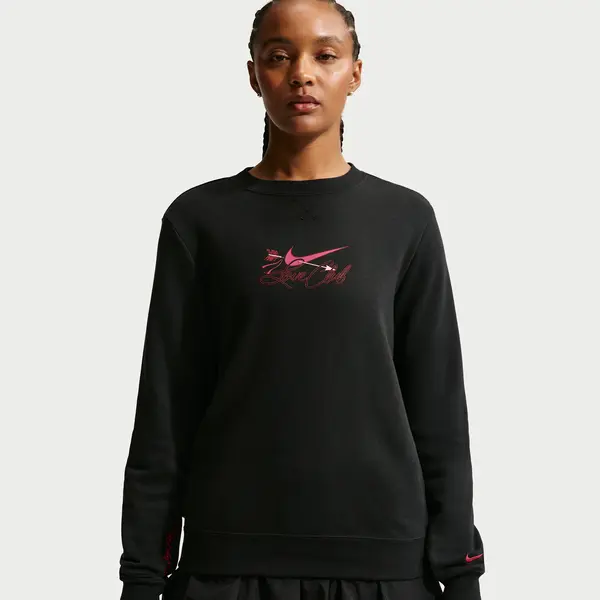 Nike Club Fleece Crew-neck Sweatshirt - Black
