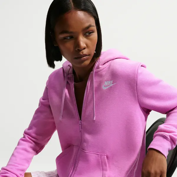 Nike Club Fleece Full-zip Hoodie - Purple