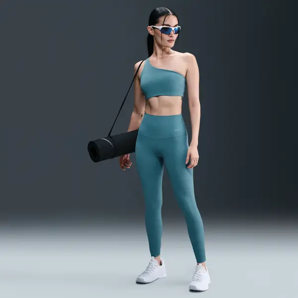 Nike Zenvy Rib High-waisted 7/8 Leggings - Blue