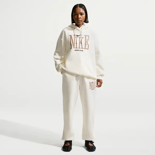 Nike Phoenix Fleece Oversized High-waisted Jogger Pants - White