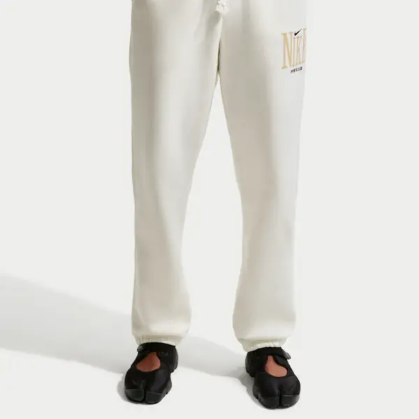 Nike Phoenix Fleece Oversized High-waisted Jogger Pants - White