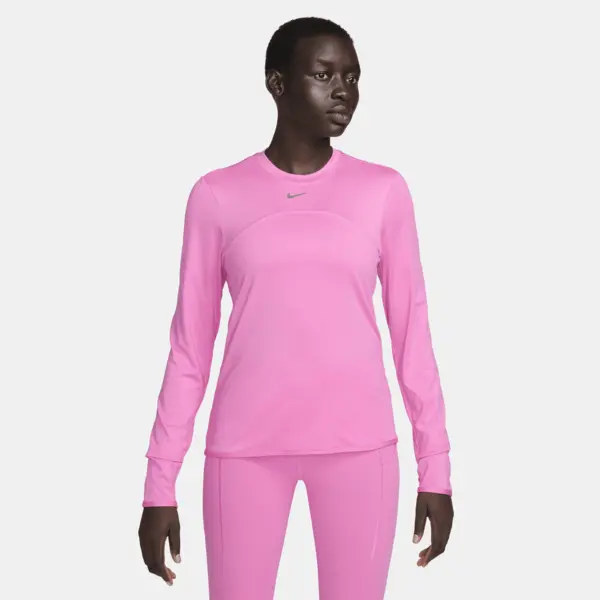 Nike Dri-fit Swift Element Uv Crew-neck Running Top - Red