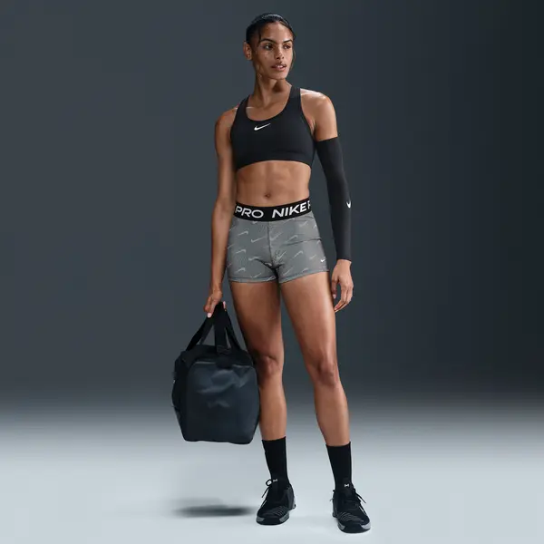 Nike Pro Mid-rise 3" Printed Biker Shorts - Black