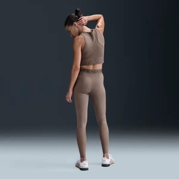 Nike Pro Mid-rise Full-length Mesh-paneled Leggings