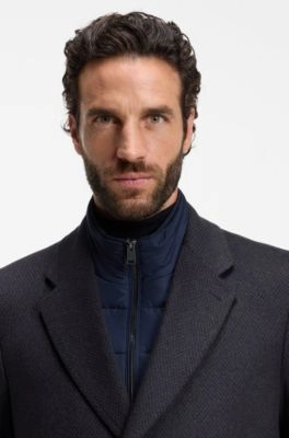 BOSS One Slim-fit Coat In Wool And Cashmere