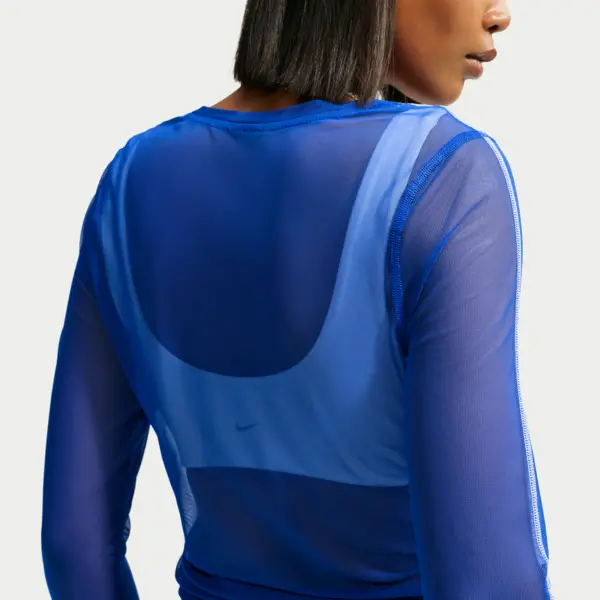 Nike Slim Long-sleeve Sheer Top - Blue