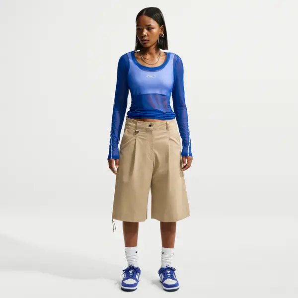 Nike Slim Long-sleeve Sheer Top - Blue