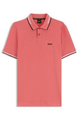 BOSS Slim-fit Polo Shirt With Contrast-stripe Details