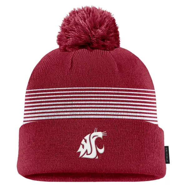 Nike Washington State Sideline Peak College Cuffed Pom Beanie