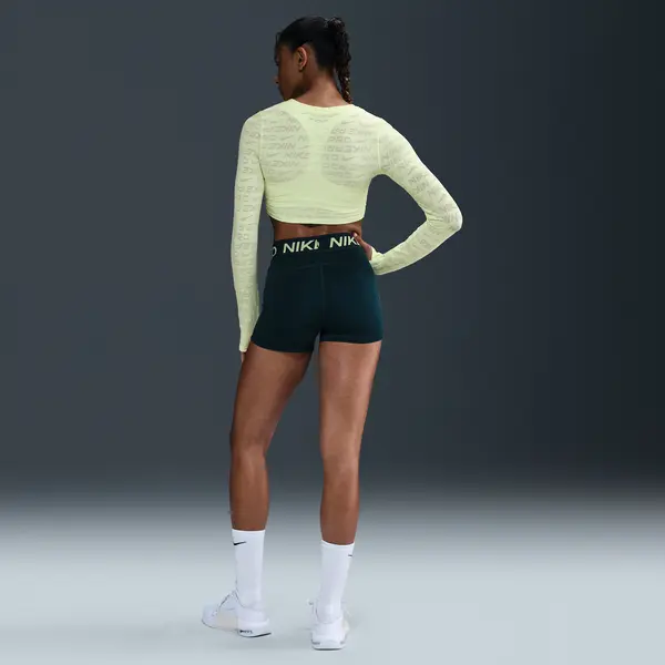 Nike Pro Mid-rise 3" Mesh-paneled Biker Shorts
