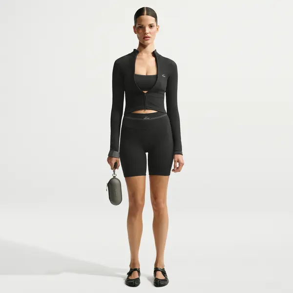 Nike Skims Ribbed Seamless Cropped Full-zip Jacket