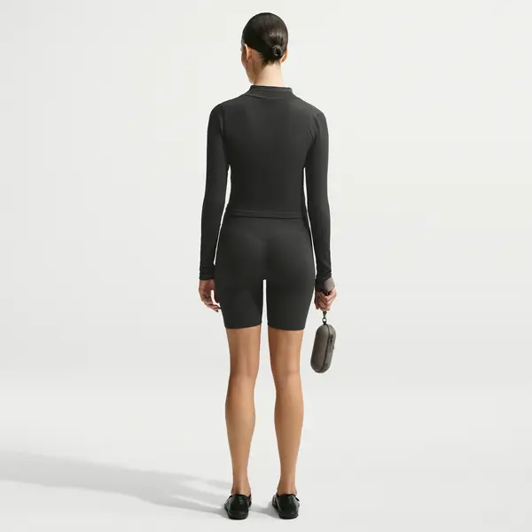 Nike Skims Ribbed Seamless Cropped Full-zip Jacket