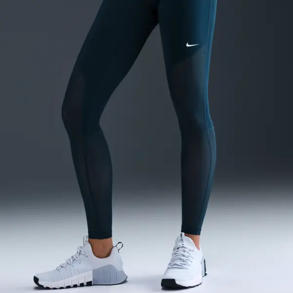 Nike Pro Mid-rise Full-length Mesh-paneled Leggings