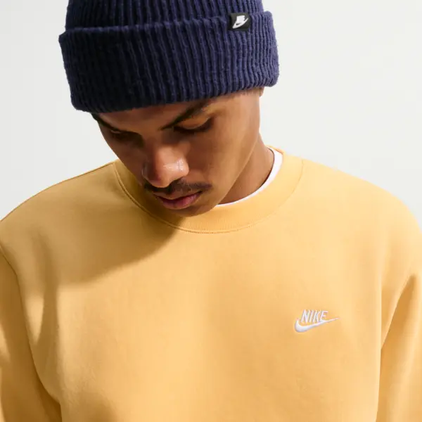 Nike Club Fleece Crew - Brown