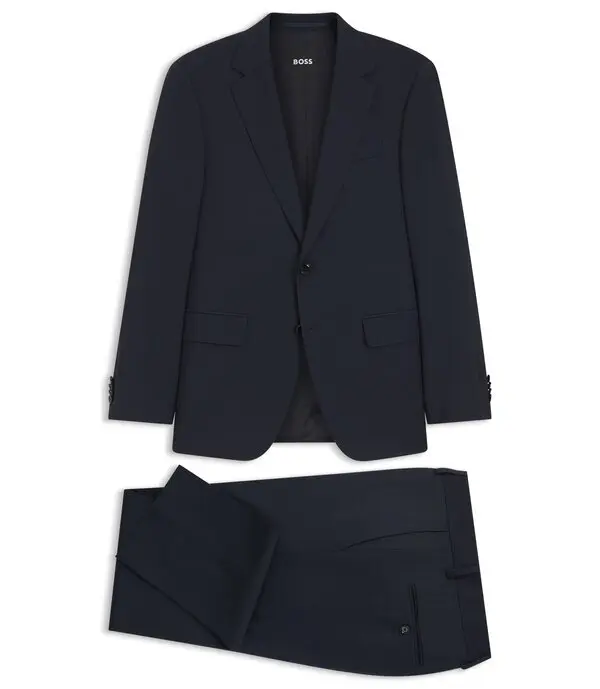 BOSS Two-piece Slim-fit Suit In Virgin Wool