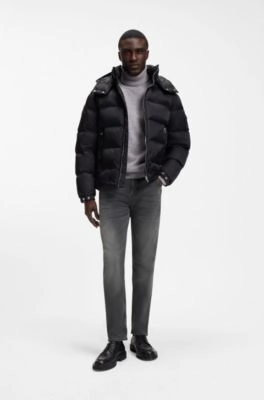 BOSS Maine Regular-fit Jeans In Black Stretch Denim