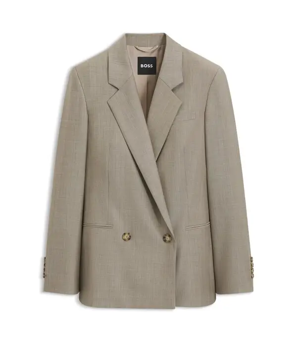 BOSS Regular-fit Blazer In Italian Virgin Wool With Stretch