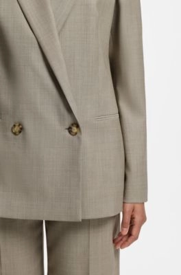 BOSS Regular-fit Blazer In Italian Virgin Wool With Stretch