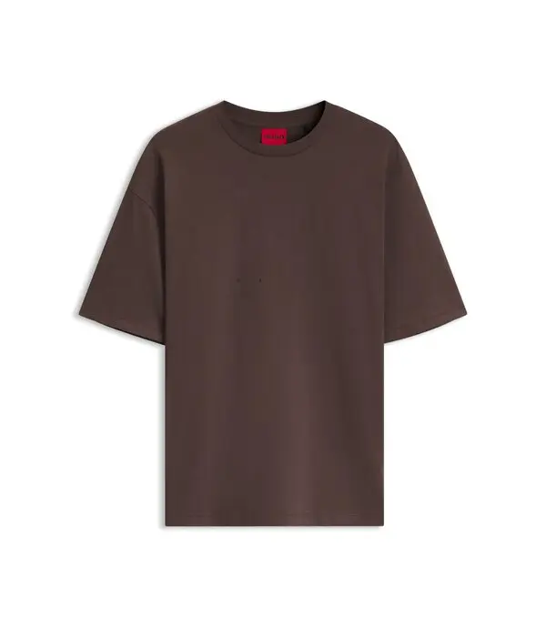 Hugo Oversized-fit Cotton T-shirt With Mixed Branding