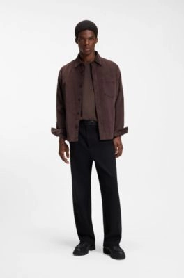 Hugo Oversized-fit Cotton T-shirt With Mixed Branding