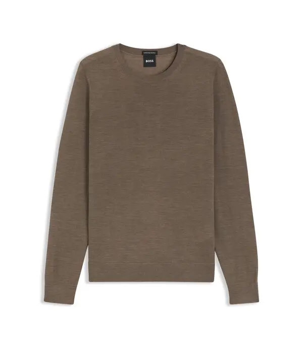 BOSS Slim-fit Crewneck Sweater In Superfine Merino Wool