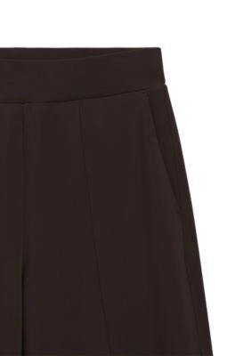 BOSS Wide-leg Relaxed-fit Pants With Embroidered Double B Logo