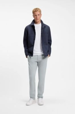 BOSS Slim-fit Pants In Overdyed Stretch Satin