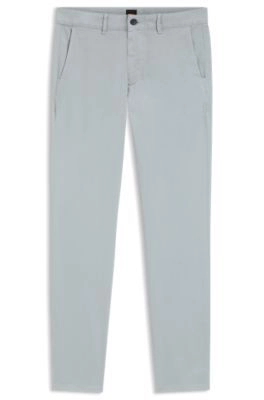 BOSS Slim-fit Pants In Overdyed Stretch Satin