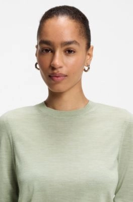 BOSS Slim-fit Crewneck Sweater In Merino Wool