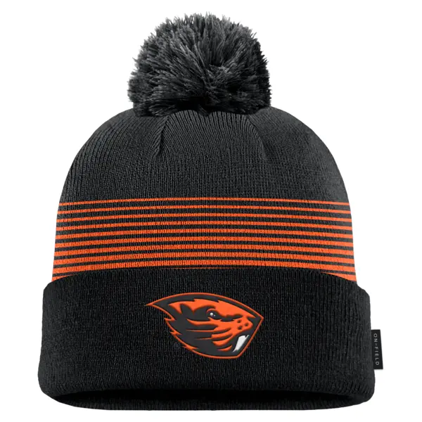 Nike Oregon State Sideline Peak College Cuffed Pom Beanie