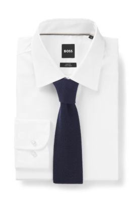 BOSS Jacquard-patterned Wool Neck Tie