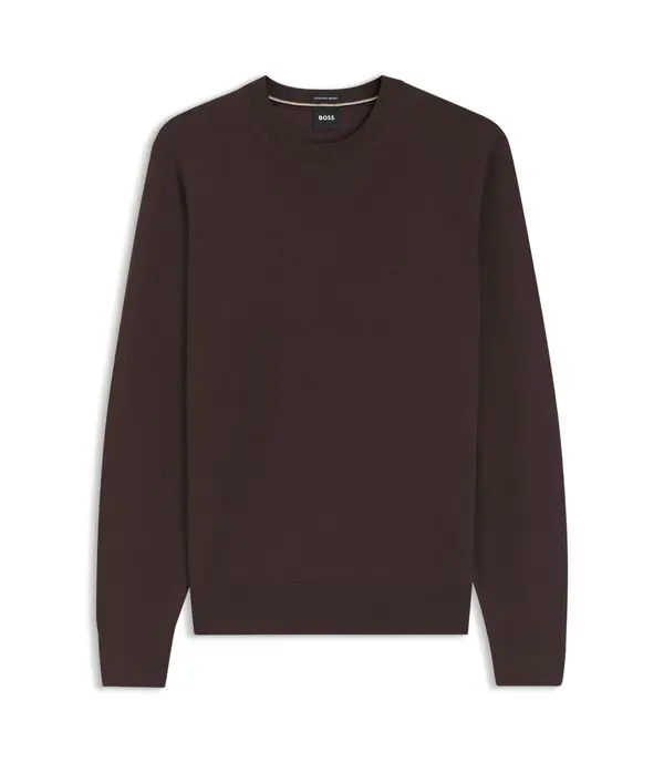 BOSS Merino Wool Sweater In Regular Fit