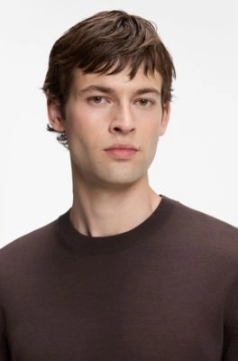 BOSS Merino Wool Sweater In Regular Fit