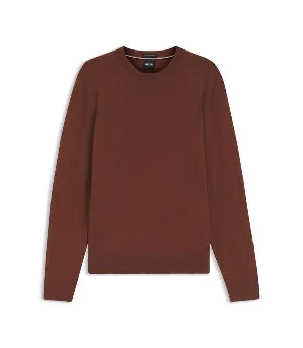 BOSS Merino Wool Sweater In Regular Fit