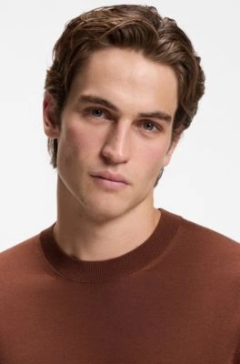 BOSS Merino Wool Sweater In Regular Fit