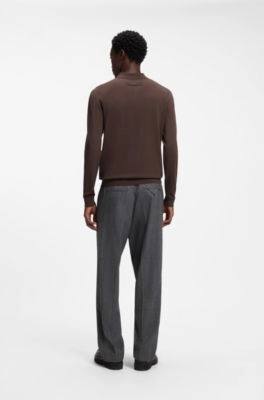 Hugo Slim-fit Knit Polo With Reverse Logo