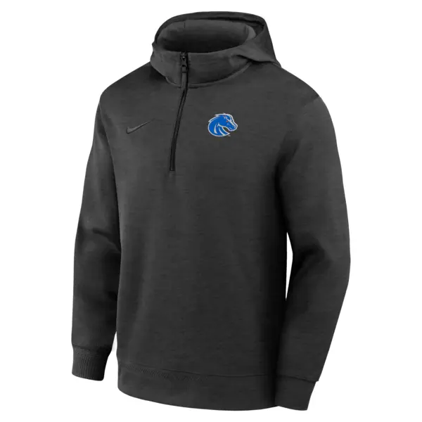 Nike Boise State Coaches Premium Dri-fit College 1/4-zip Hoodie - Black