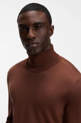 BOSS Turtleneck Sweater In Extra-fine Merino Wool
