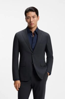 BOSS Two-piece Slim-fit Suit In Performance-stretch Fabric