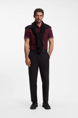 BOSS Slim-fit Polo Shirt With Contrast-stripe Details