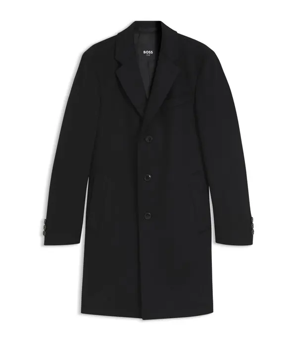 BOSS Slim-fit Formal Wool And Cashmere Coat