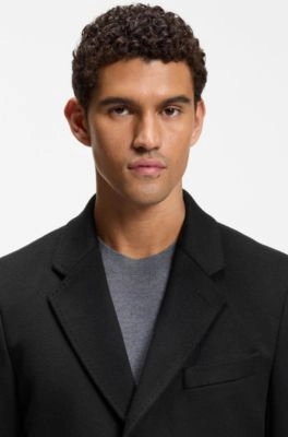 BOSS Slim-fit Formal Wool And Cashmere Coat