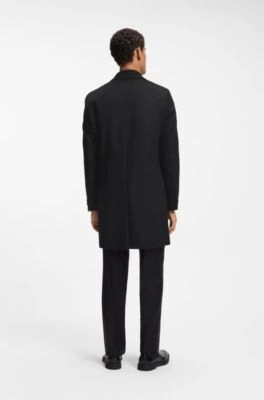 BOSS Slim-fit Formal Wool And Cashmere Coat