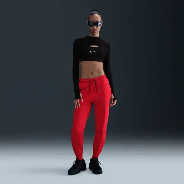 Nike Sportswear Tech Fleece Mid-rise Jogger Pants - Red