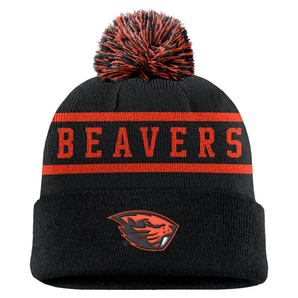Nike Oregon State Peak College Cuffed Pom Beanie
