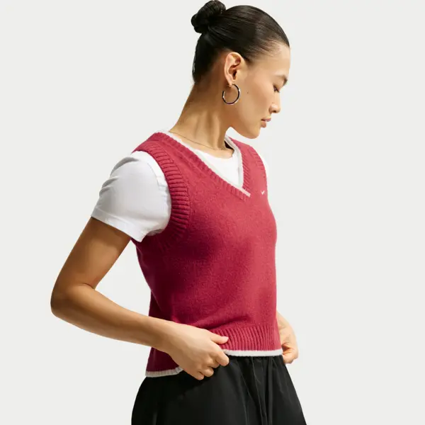 Nike Chill Knit Loose Sweater Vest - Red