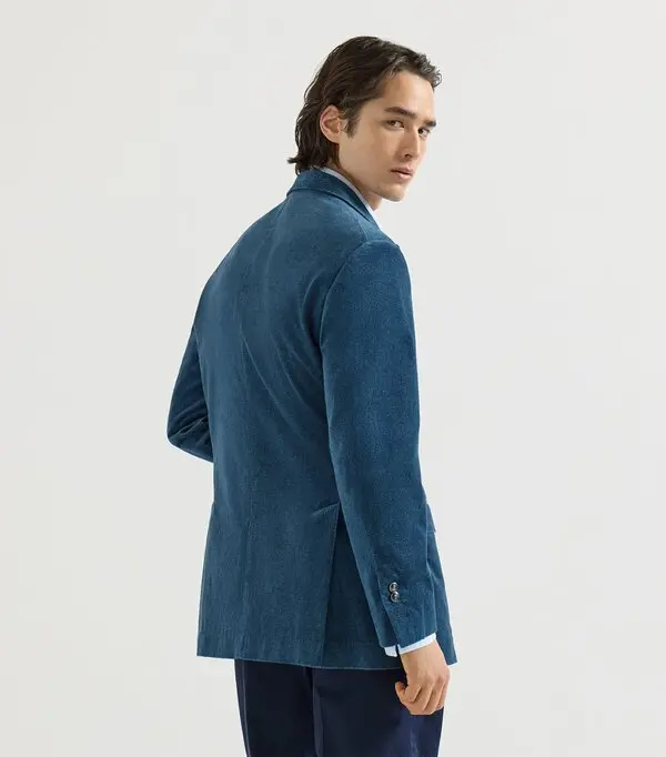 Brunello Cucinelli Denim-effect Velvet Blazer
